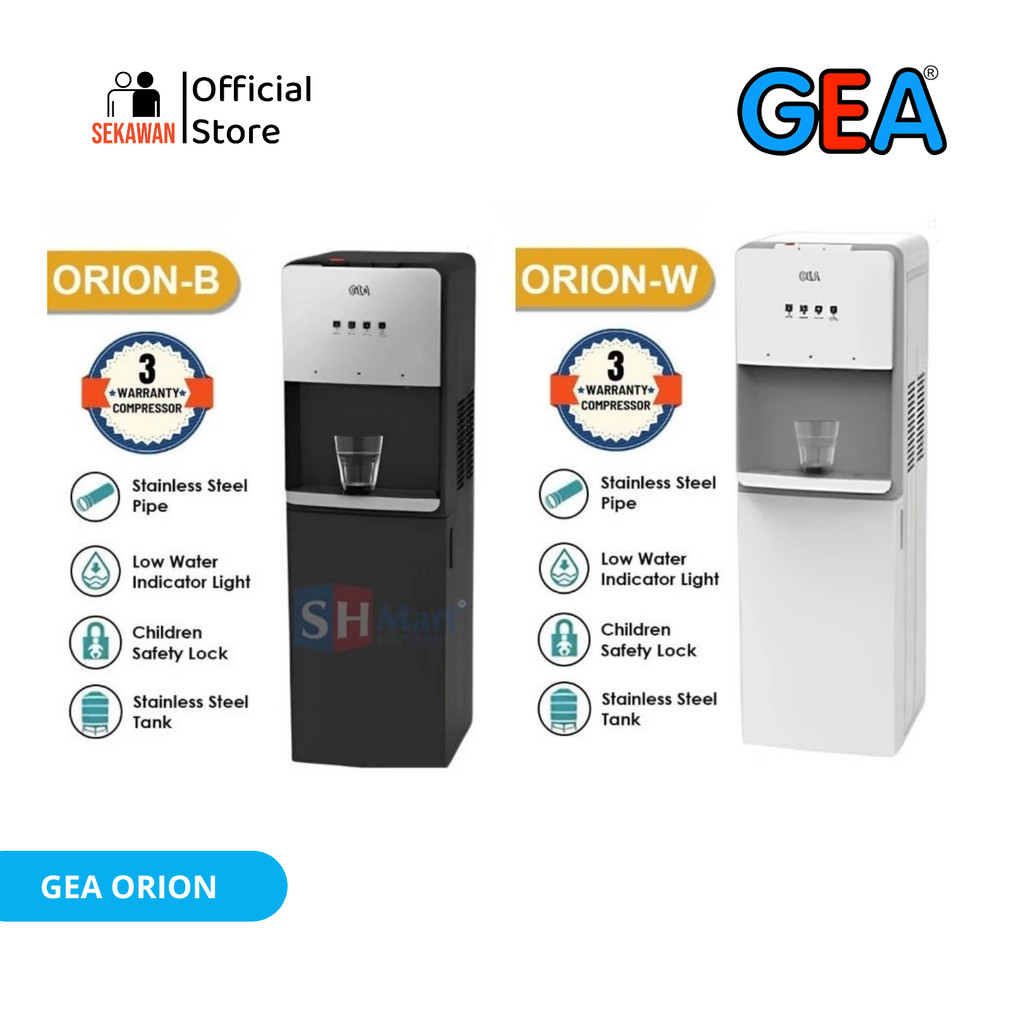Jual GEA Dispenser Galon Bawah Kompressor ORION 3 Kran Hot Cool Normal ...