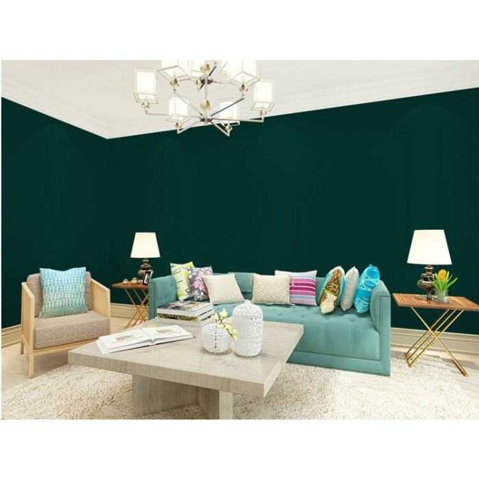 Jual [[miiyolaa]] Wallpaper Sticker Dinding Solid Hijau Botol Polos - 45cm x 10 m Putih | Shopee ...