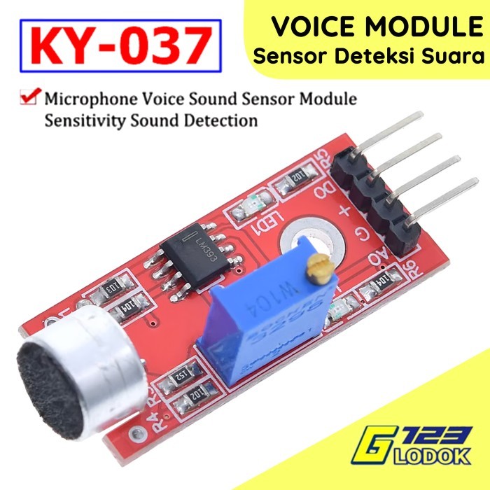 Jual KY-037 KY037 Modul Sound Sensor Suara Microphone Mic Condenser High Sensitivity Voice ...