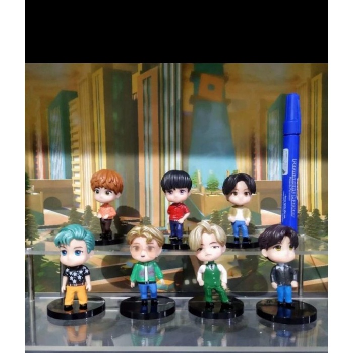 Jual ACTION FIGURE BTS BT21 ARMY BANGTAN BOYS KPOP IDOL MODEL TOPPER CAKE A - BTS A | Shopee ...