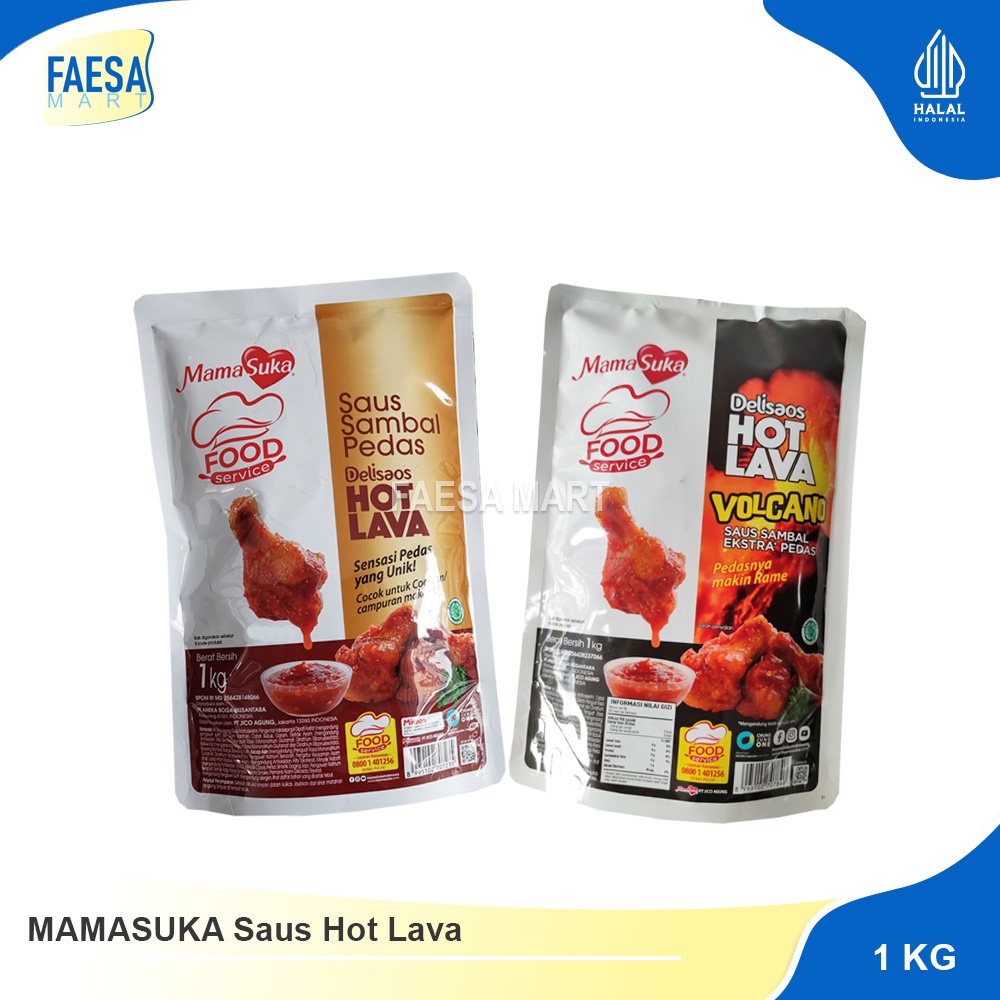 Jual MAMASUKA Saos/Saus Hot Lava 1kg (Pouch) | Shopee Indonesia