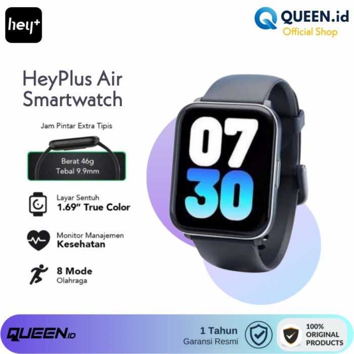 Jual HeyPlus Air Smart Watch SpO2 WaterProof IP68 - Jam tangan ...
