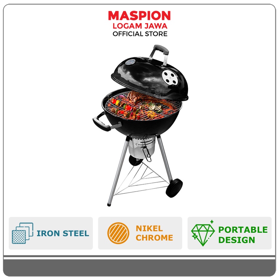 Jual Maspion Maslon Panggangan Besi Baja Deluxe Grill 47 cm | Shopee ...