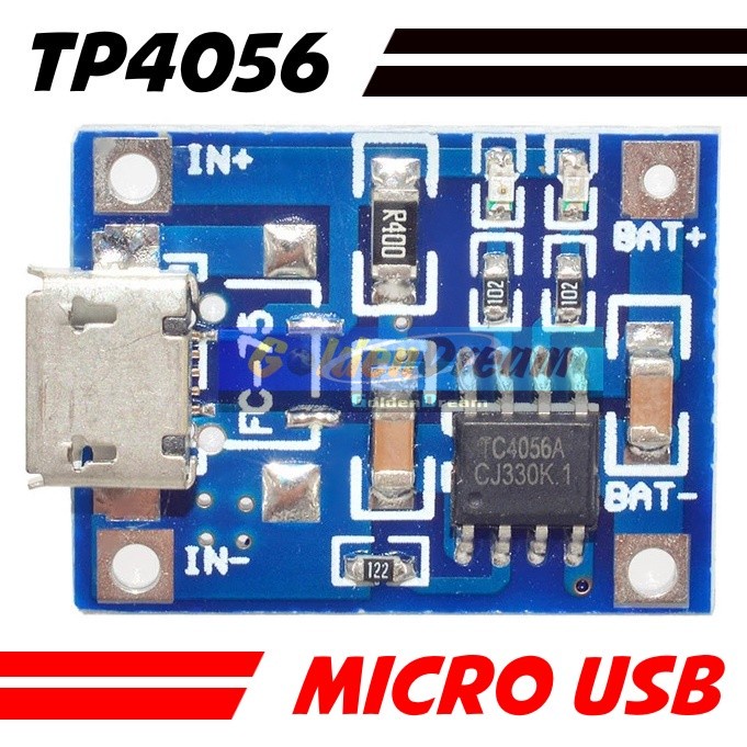 Jual Tp4056 Lithium Battery Charging Output 5v 1a Micro Mini Usb