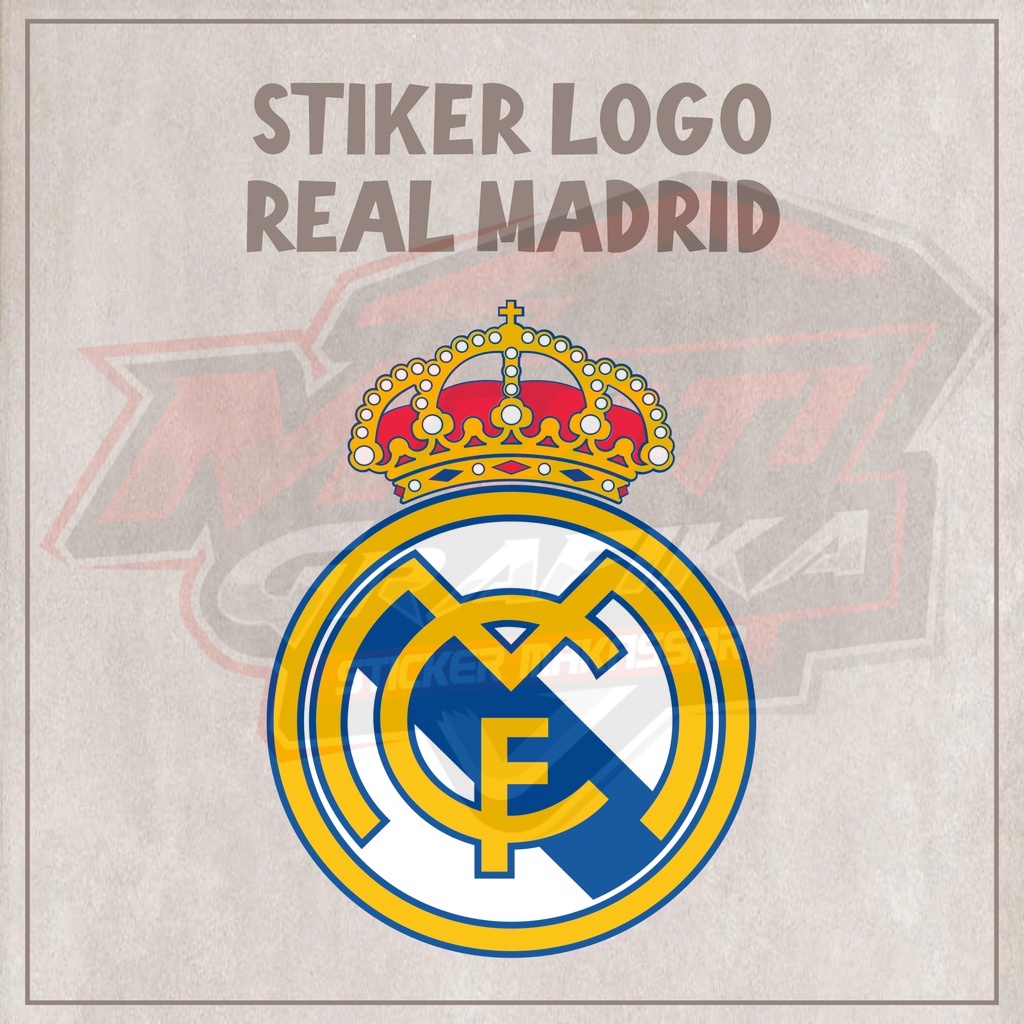 Jual Stiker Sticker Helm LOGO laptop Handphone Motor Mobil REAL MADRID ...
