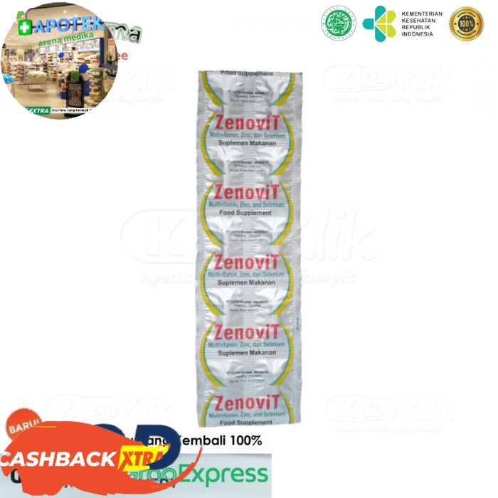 Jual zenovit multivitamin zinc per strip | Shopee Indonesia