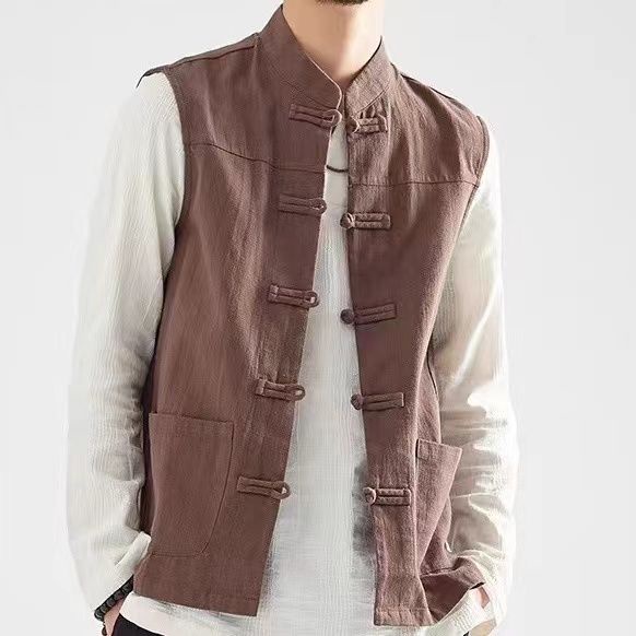 Jual Summer Chinese style retro Chinese style vest man | Shopee Indonesia