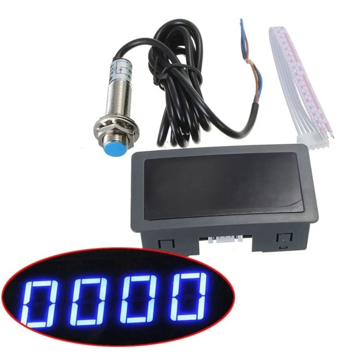 Jual Digital LED Tachometer RPM Meter & Proximity Switch Sensor NPN ...