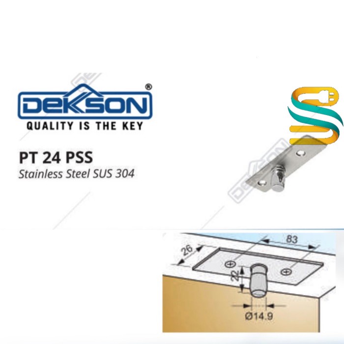 Jual (PT24) Patch Fitting Dekkson / Dekson PT 24 TOP Fitting Pintu Kaca | Shopee Indonesia