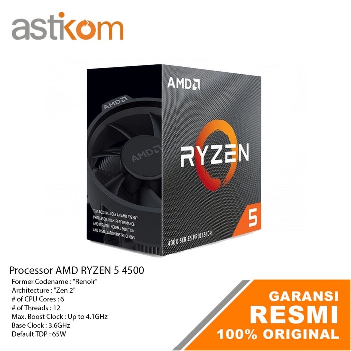 Jual Processor AMD Ryzen 5 4500 BOX 3.6Ghz Up To 4.1Ghz | Shopee Indonesia