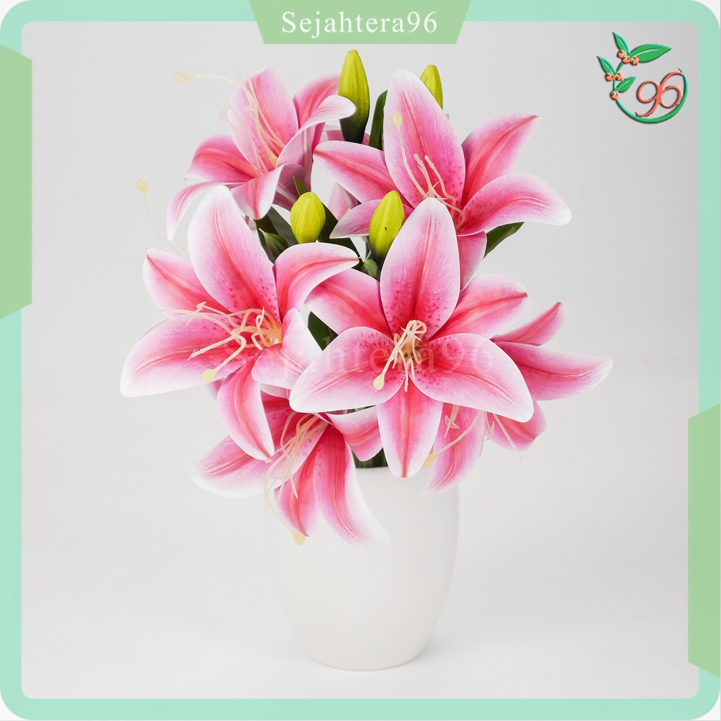 Jual Bunga Lily Latex Cabang 2 Artificial Bunga lili Palsu Tiger Lilies ...