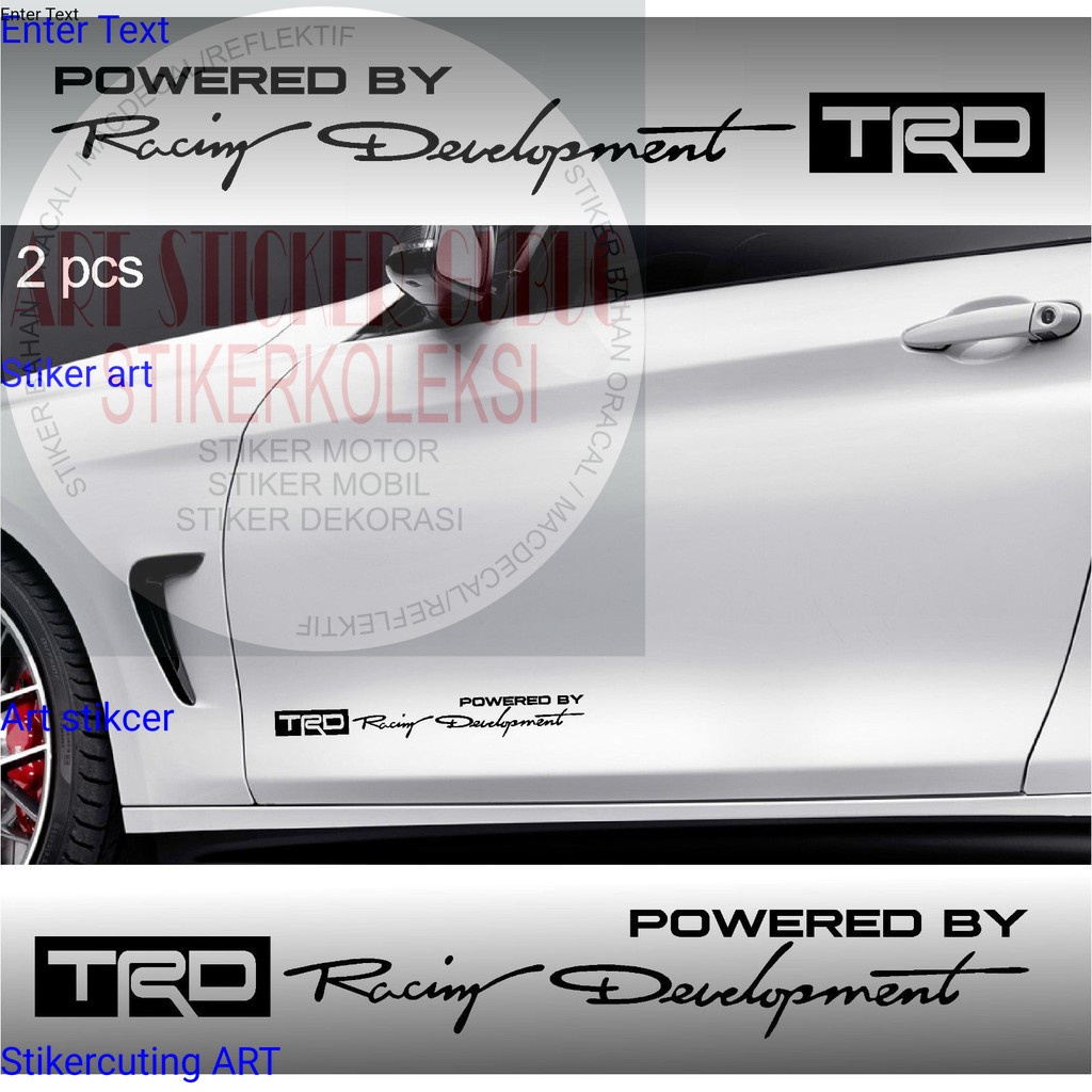 Jual Stiker cuting stiker trd racing development poered by toyota ...