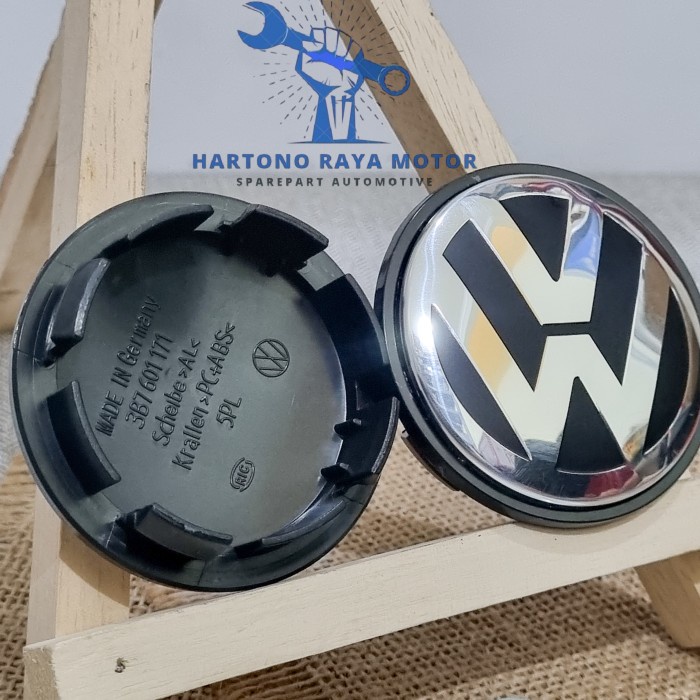 Jual Dop Roda Velg Mobil Logo VW Volkswagen Dop Roda VW Wheel Caps 65mm ...