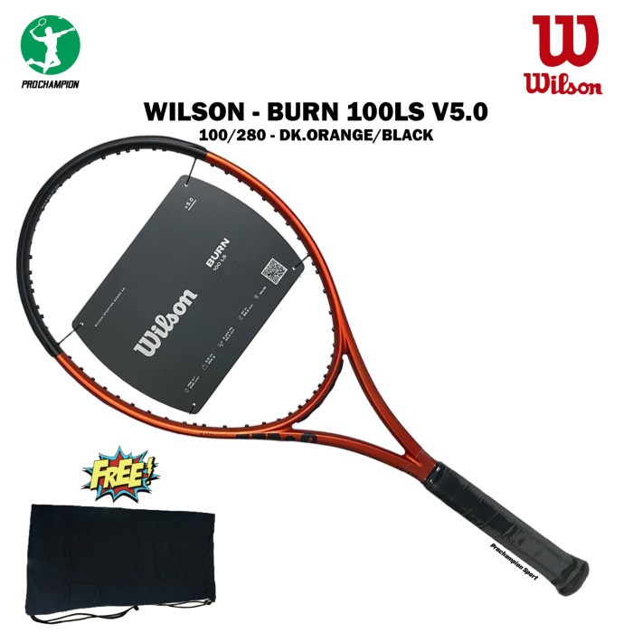 Jual Raket Tenis WILSON Burn 100LS V5 100in 280gr Orange Black 2023 ...