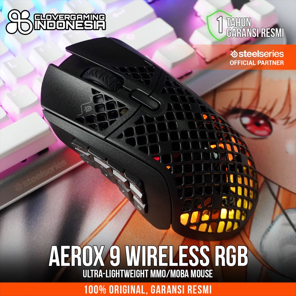 Jual Steelseries Aerox 9 Wireless RGB - Ultra Lightweight Gaming Mouse | Shopee Indonesia