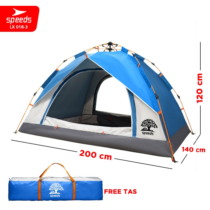 Jual SPEEDS Tenda Camping Besar Otomatis Portabel Muat 6-9 Orang 2 ...