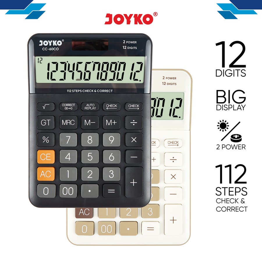 Jual Kalkulator Meja JOYKO CC 60CO / Calculator Check Correct Big LCD ...