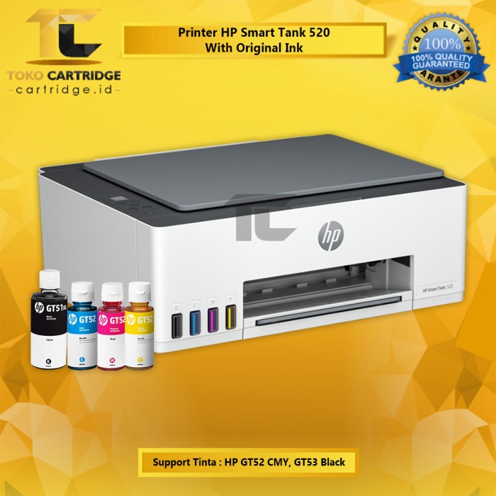 Jual Printer 520 Smart Tank All In One A4 Ink tank 315 Tinta GT53 GT52 ...