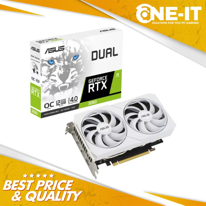 Jual VGA ASUS Dual GeForce RTX 3060 White OC Edition 12GB GDDR6 12G ...