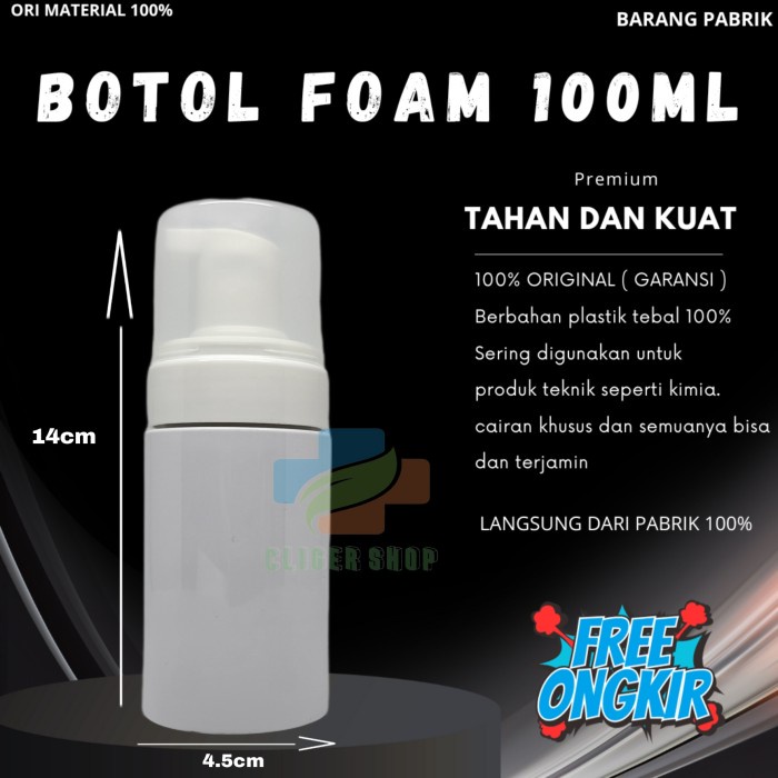Jual Botol foam 100ml / Botol Sabun Pump foam 10OML / BOTOL FOAM SABUN ...