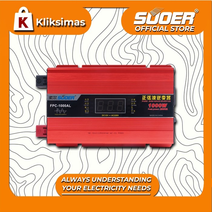 Jual SUOER INVERTER FPC 1000 WATT PURE SINE WAVE | Shopee Indonesia