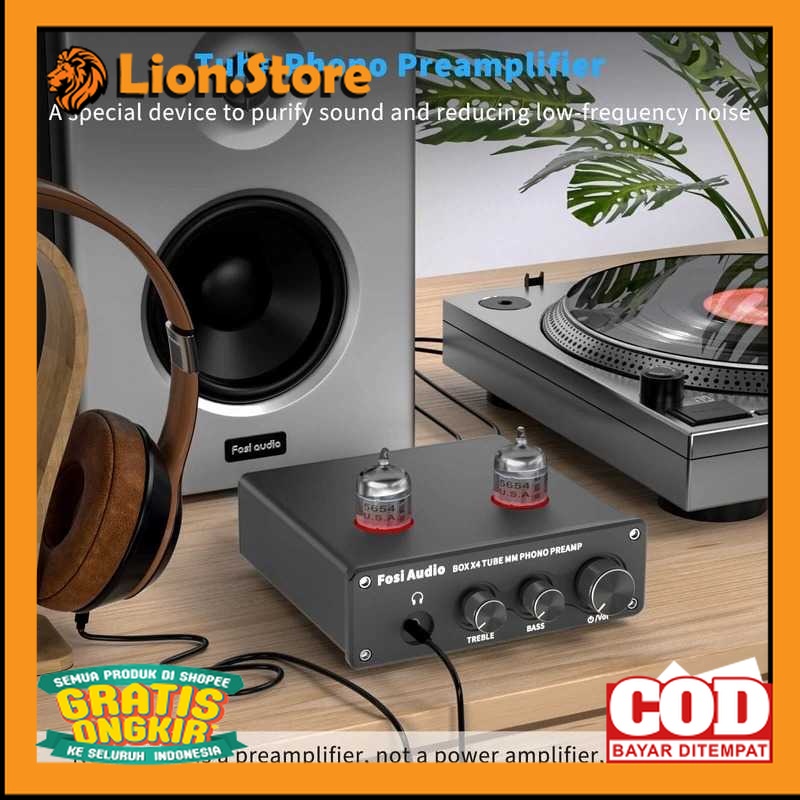 Jual LS - [ COD ] Fosi Audio Phono Preamp & Headphone Amplifier Vacuum ...