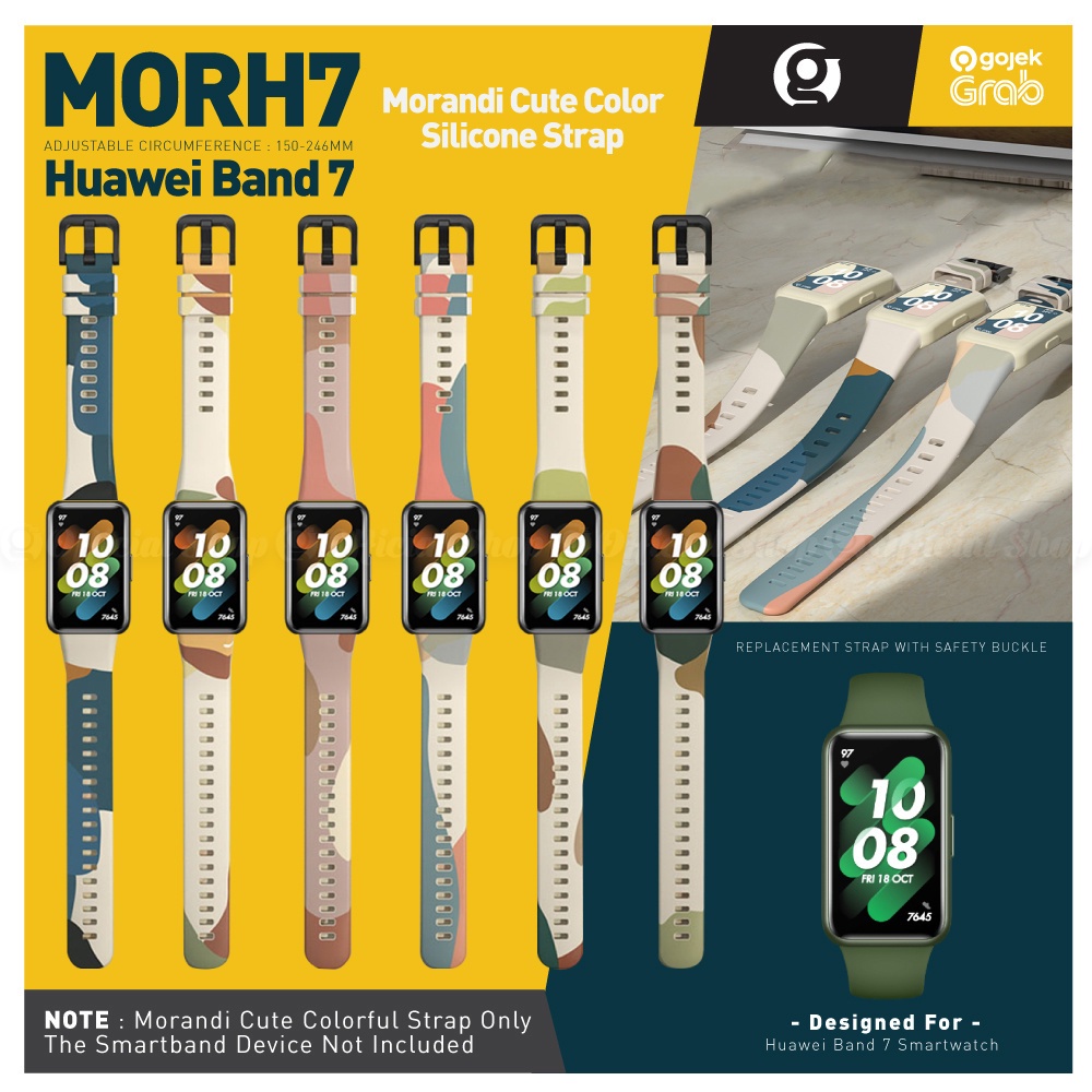 Jual HOP MORH7 Morandi Style Silicone Strap for Huawei Band 7 (Tali Jam ...