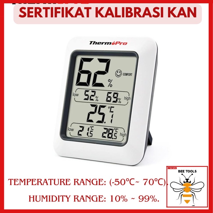 Jual thermohygrometer digital / Termometer TP- 50 SERTIFIKAT KALIBRASI ...