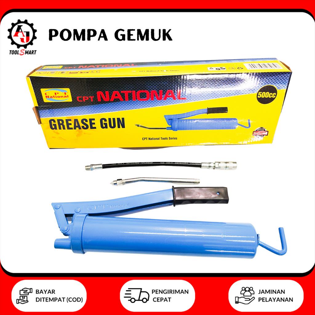 Jual Pompa Gemuk Tangan CPT National 500 CC Hand Grease Gun Pompa Oli ...