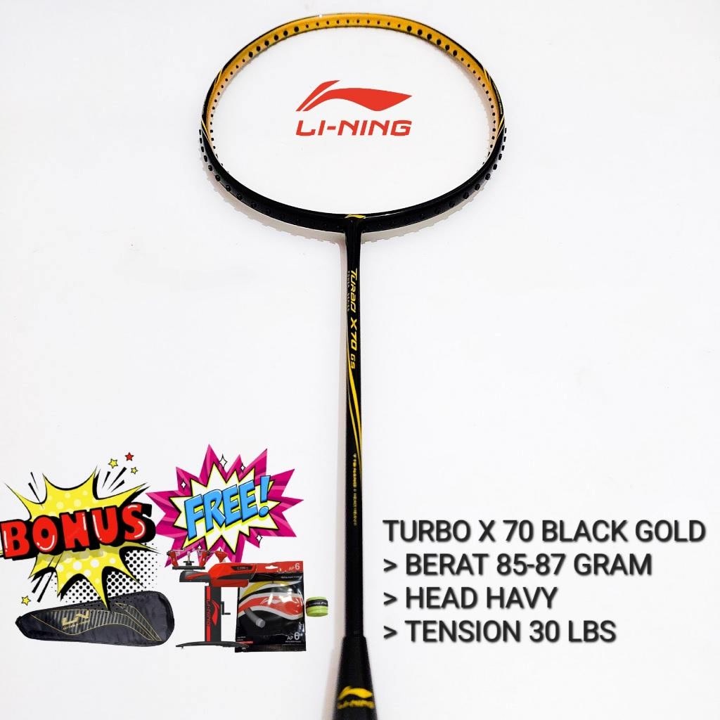 Jual Raket Badminton Lining Turbo X 50,60,70 100% Original | Shopee ...