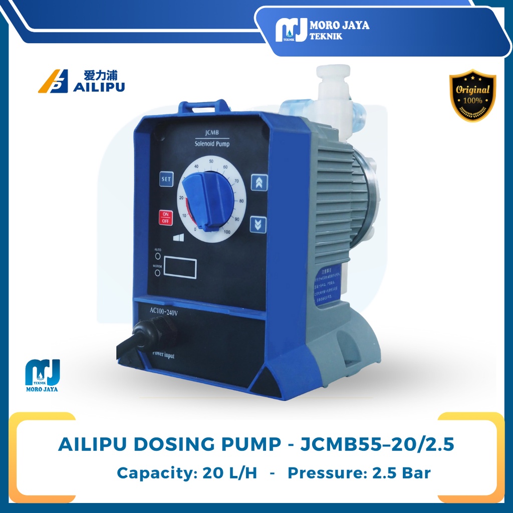 Jual Pompa Chemical Dosing Pump 20 LPH JCMB 55-20/2.5 AILIPU Solenoid ...