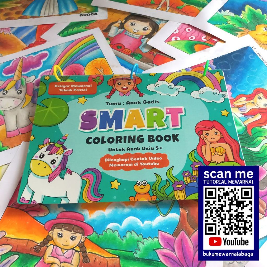 Jual ABAGA Smart Coloring Book Girl/ Buku Mewarnai Anak Gadis Cewek SD ...