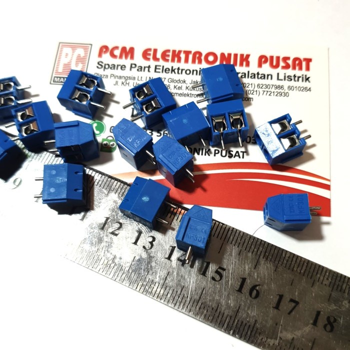 Jual Terminal Block PCB 2pin biru KF301 -BSS12 | Shopee Indonesia