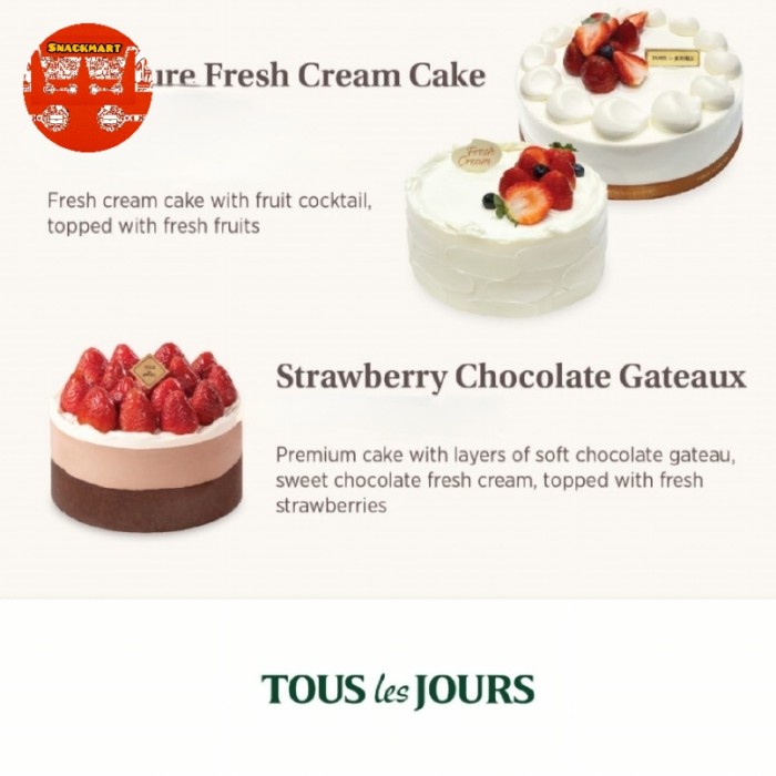 Jual Tous les jours Signature Fresh Cream Cake Medan / Birthday Cake ...