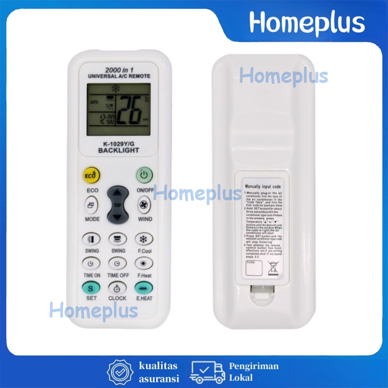Jual HomePlus Remote AC Universal Remot AC Multi Remot AC Universal ...