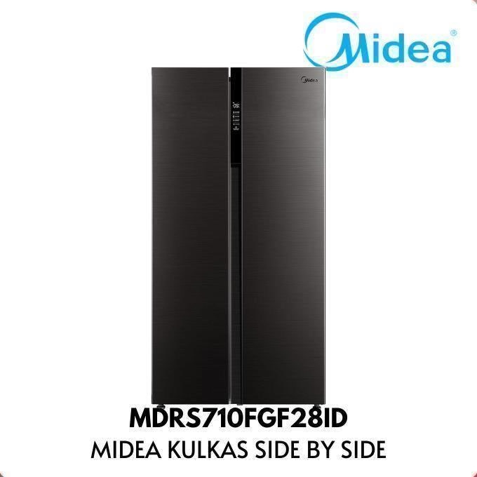 Jual KULKAS MIDEA SIDE BY SIDE 532 LITER MDRS710FGF28ID LEMARI ES MIDEA ...