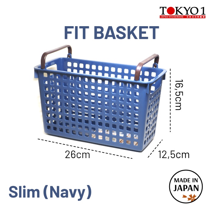 Jual Tokyo1 FIT Slim Navy Keranjang Plastik Serbaguna MADE IN JAPAN ...