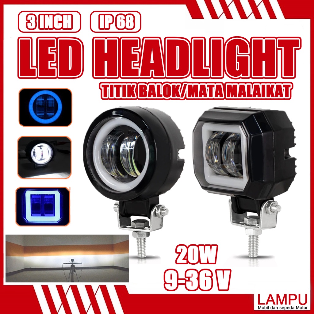 Jual Lampu LED CWL/2 Mata Lensa 4D 20 Watt/type H Series Lampu Tembak ...