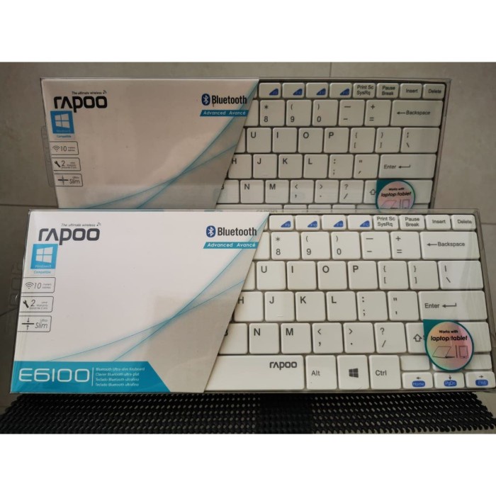 Jual Ratn RAPOO Wireless Bluetooth Ultra-slim Keyboard for Android / iPad E6100 | Shopee Indonesia
