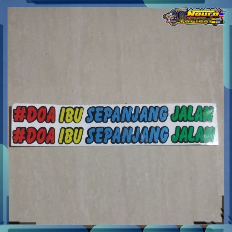 Jual Sticker COD stiker cutting DOA IBU SEPANJANG JALAN stiker visor ...