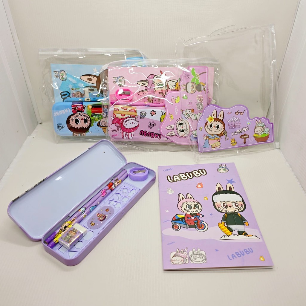 Jual Paket Alat Tulis 6in1 Lengkap Stationery Set Kotak Pensil Labubu ...
