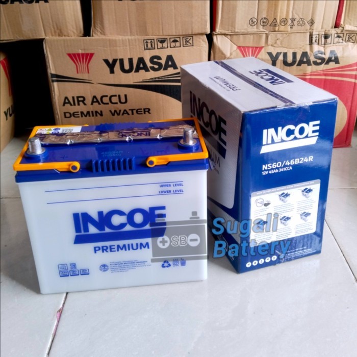 Jual Aki Mobil INCOE NS60 46B24R Premium Accu Basah 12Volt 45Ah | Shopee Indonesia