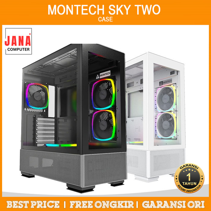 Jual CASE MONTECH TWO - Mid Tower ATX, mATX - Tempered Glass Casing ...