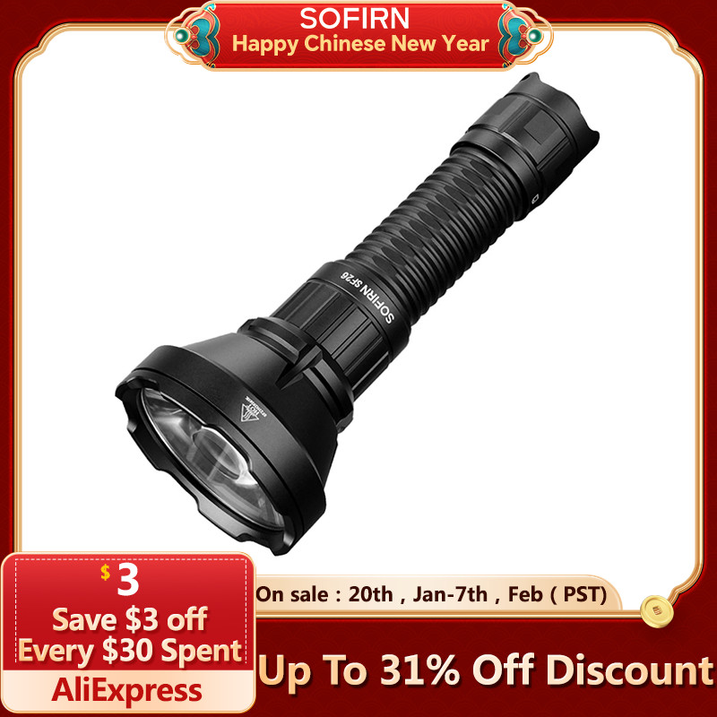 Jual Sofirn SF26 21700 Tactical Flashlight 2000lm 964m Long-Range USB C ...