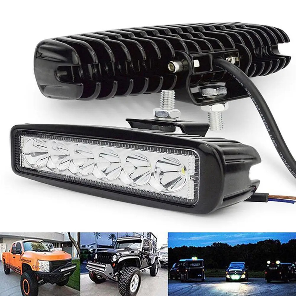 Jual 18w 6 LED Car Work Light High Bright Spotlight Universal Offroad ...