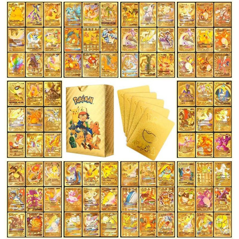 Jual [JMC] 55 Pcs Kartu Pokemon Black Gold Silver Pok Mon Charizard Versi Inggris Untuk Koleksi ...