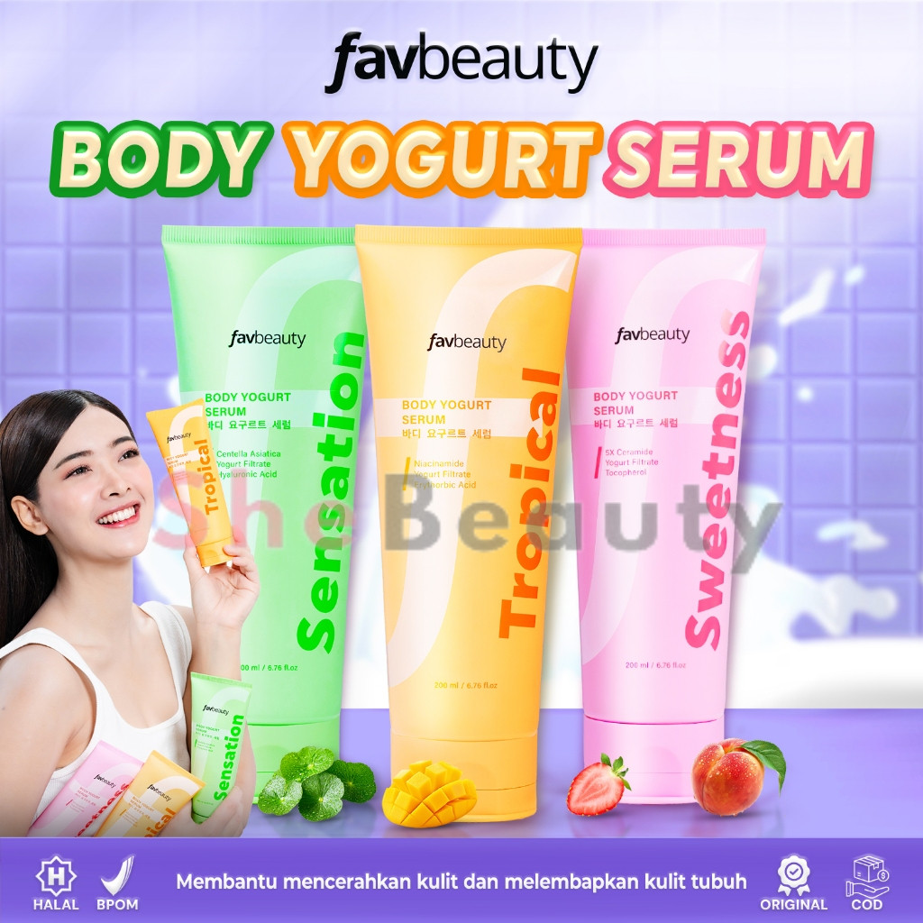 Jual SheBeauty | FAV Beauty Body Yogurt Serum Body Lotion Sensation ...