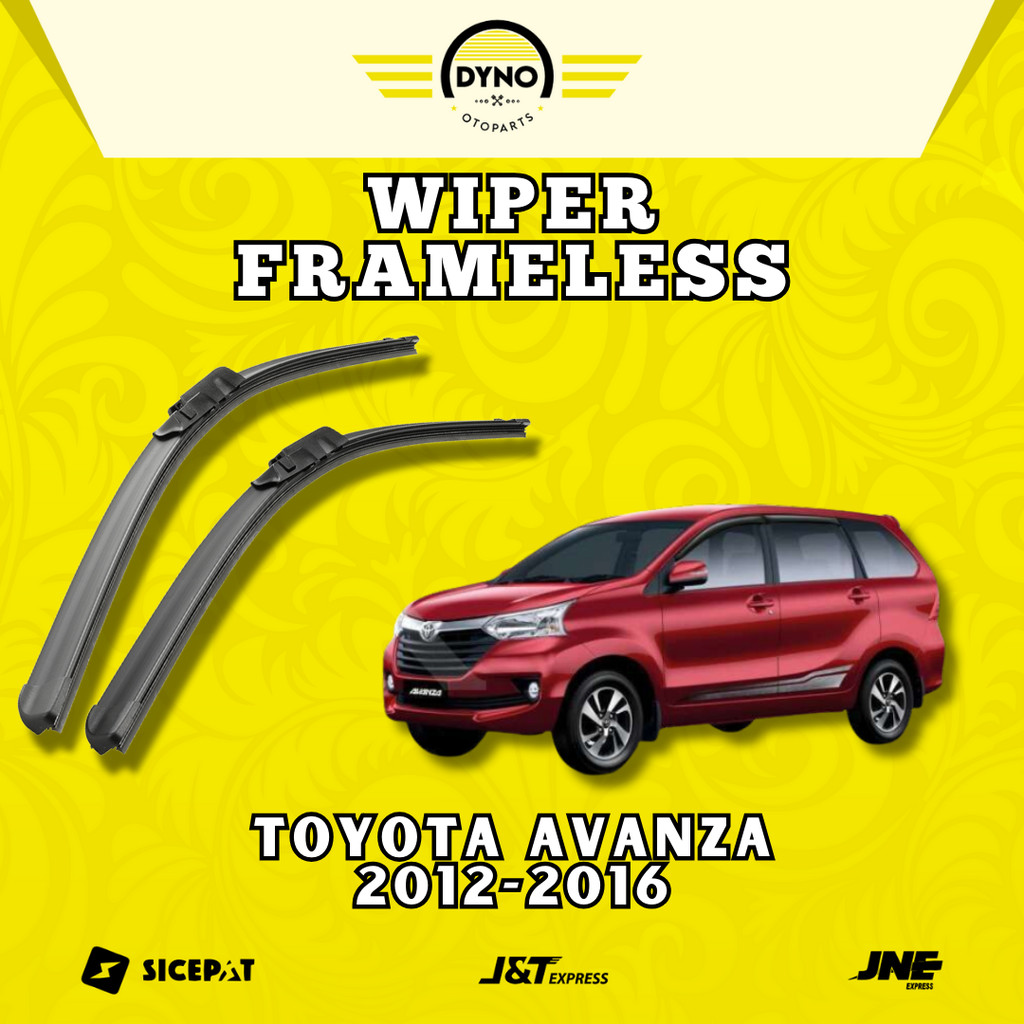 Jual 1 SET (2 PCS) Wiper Mobil - Toyota All New Avanza 2012 - 2016 - Model Frameless Soft Tanpa ...