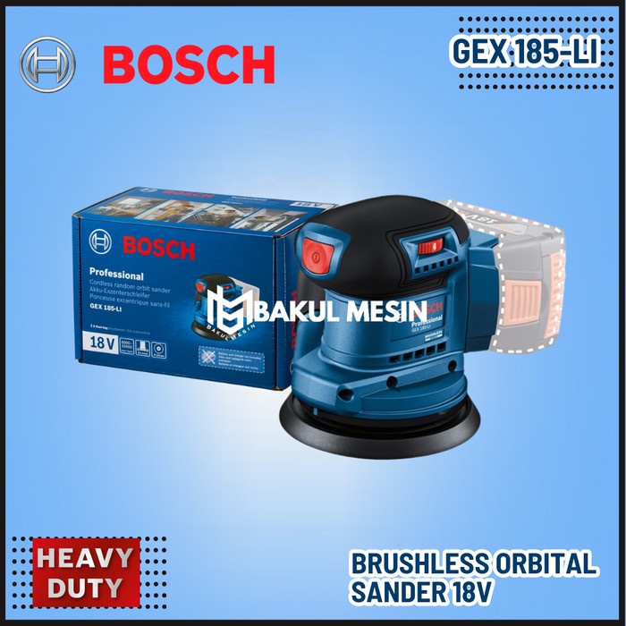 Jual Brushless Orbital Sander Mesin Amplas Baterai 18V Bosch GEX 185-LI | Shopee Indonesia
