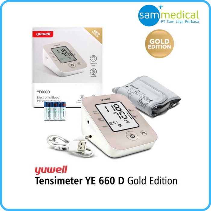 Jual Yuwell Tensimeter Digital + USB Gold Edition YE660D | Shopee Indonesia